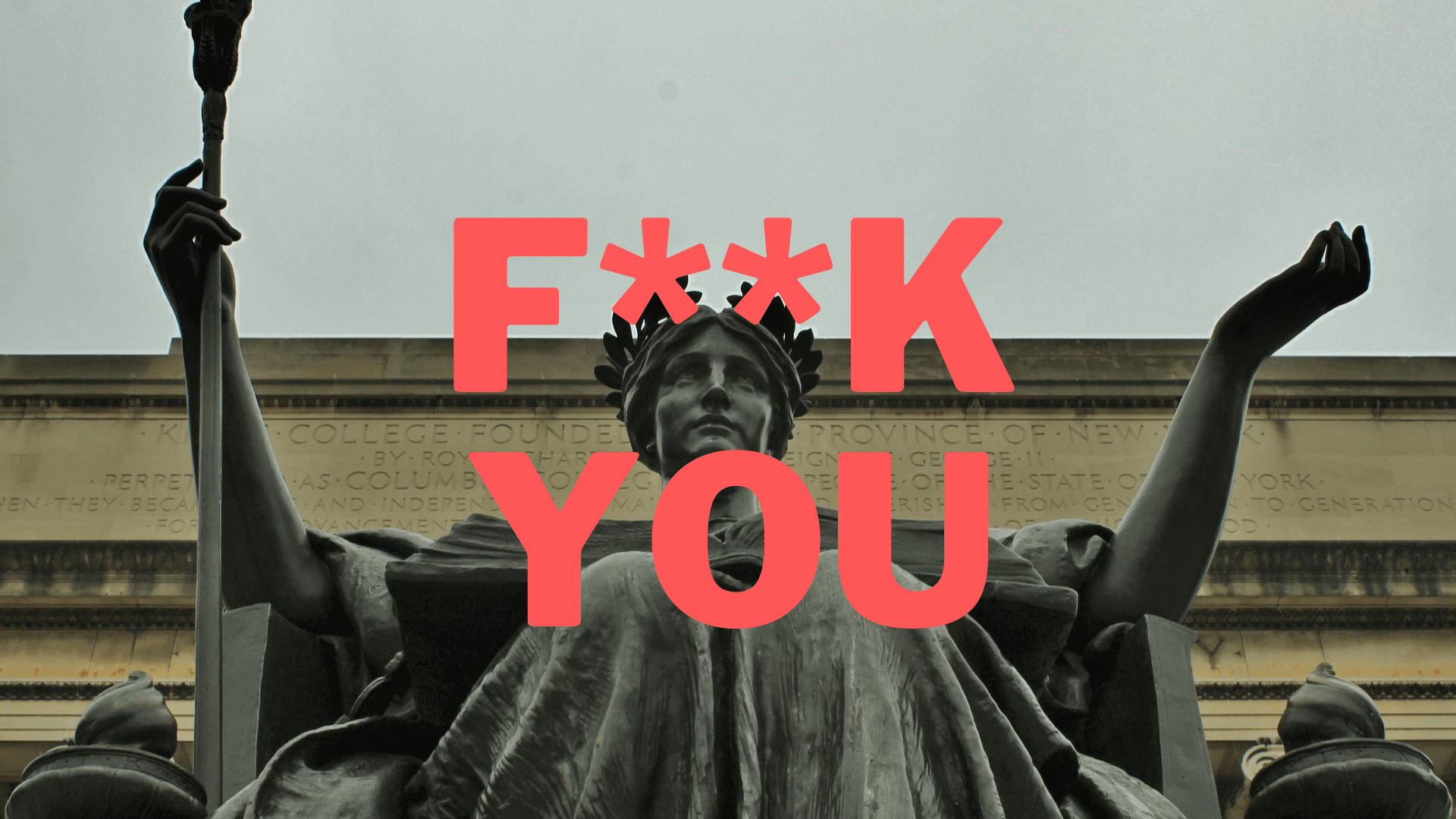 Columbia Law Professor's 'F-k You' to International Student - TIL